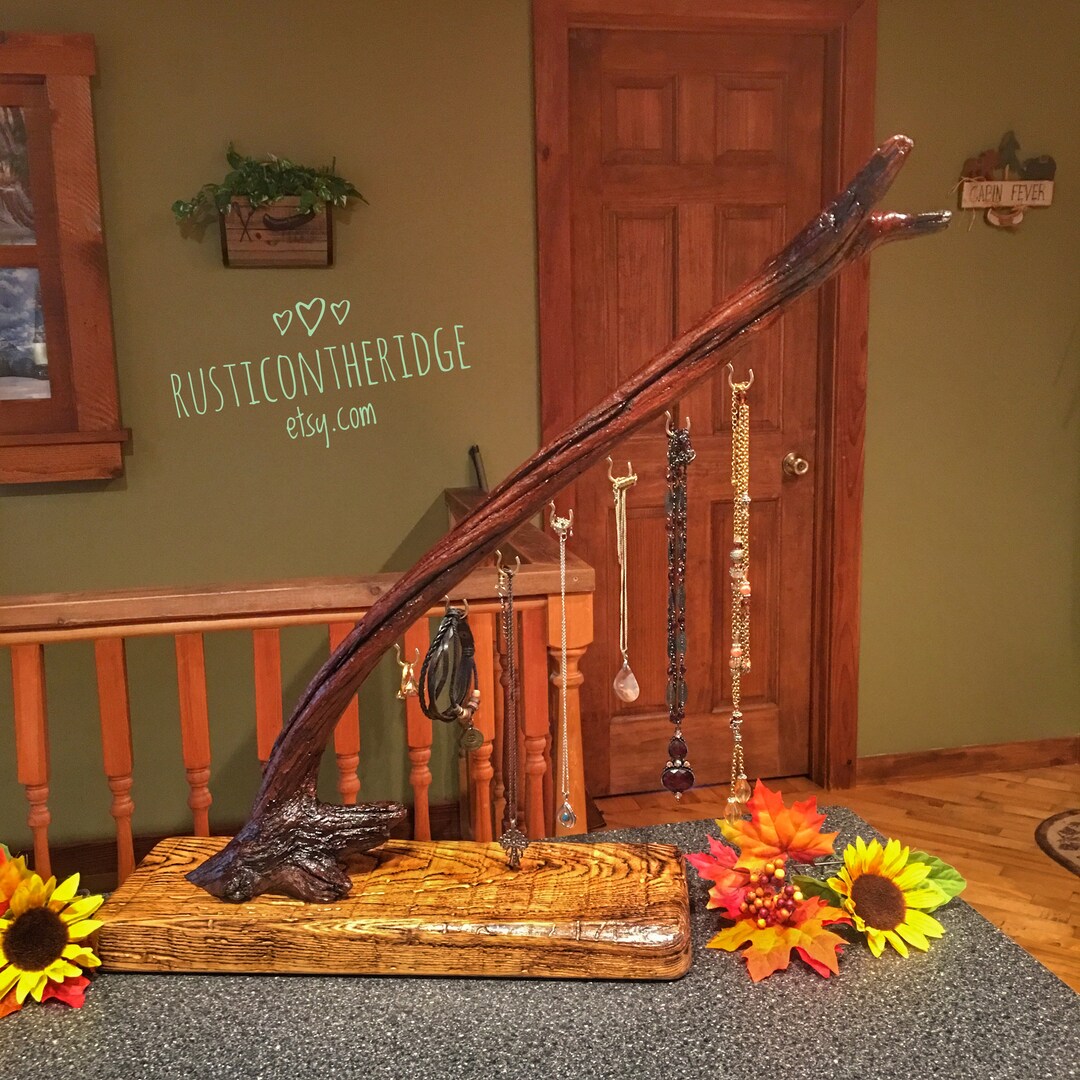 Jewelry Display Jewelry Stand Rustic Jewelry Display - Etsy