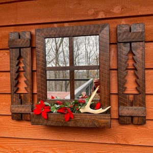 Cabin Mirror, Rustic Shutter Mirror, Rustic Mirror, Western Decor,lodge ...