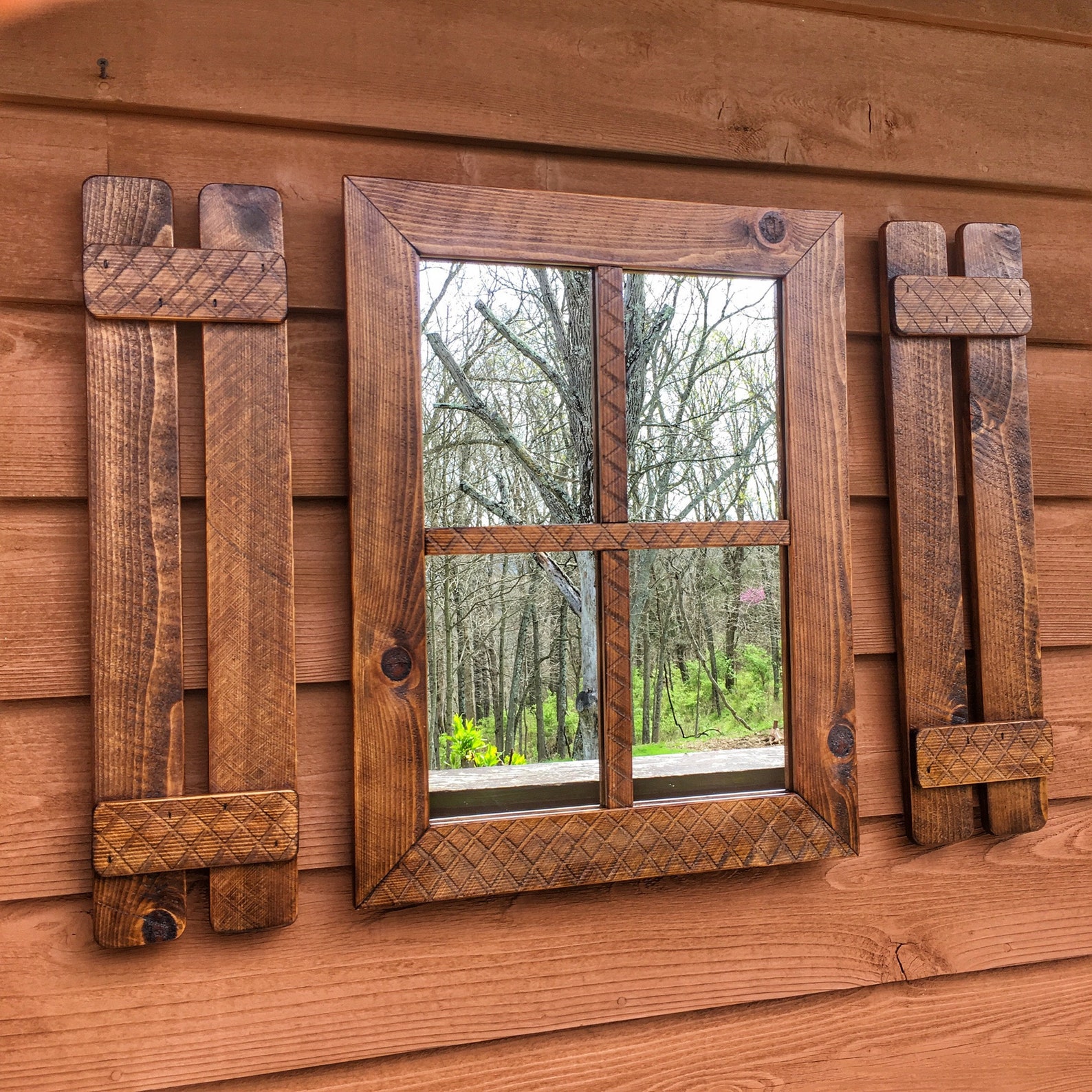 Shutter Mirror Farmhouse Decor Rustic Shutter Mirror Beach - Etsy