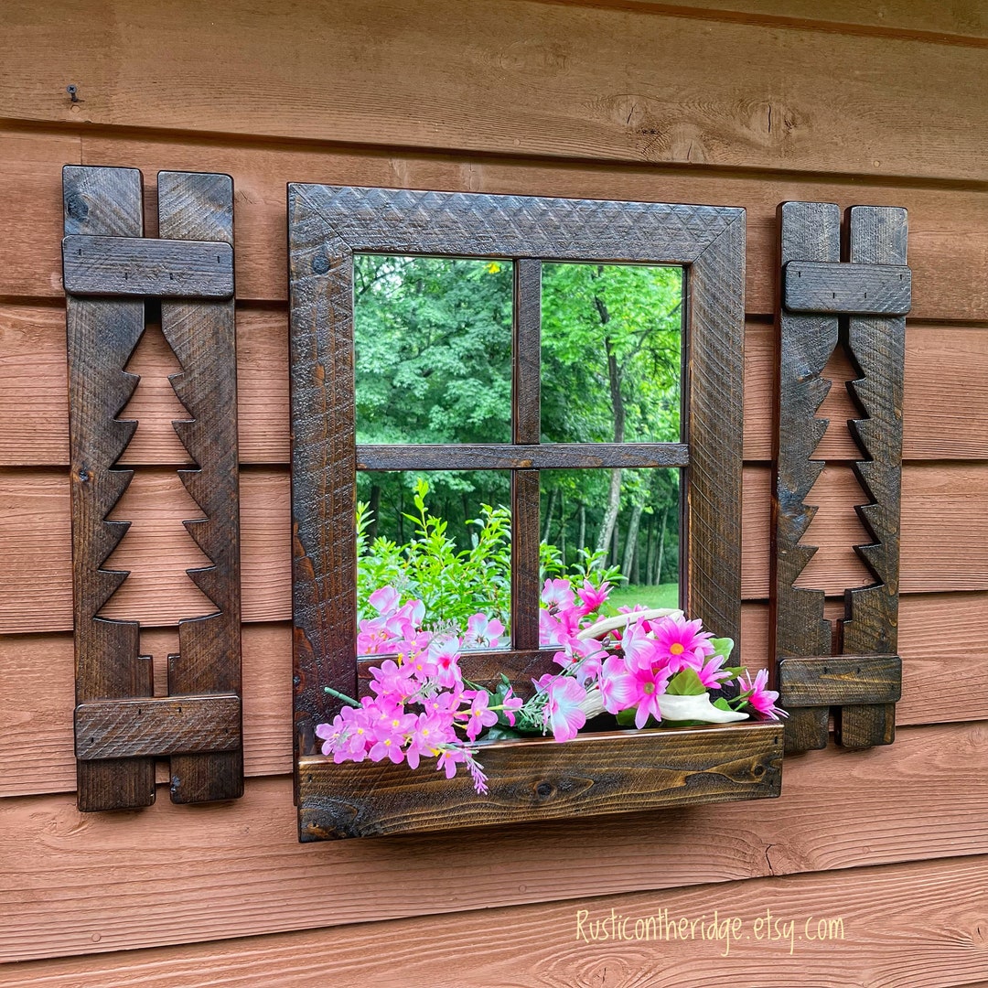 Shutter Mirror, Rustic Shutter Mirror, Rustic Mirror, Western Decor ...
