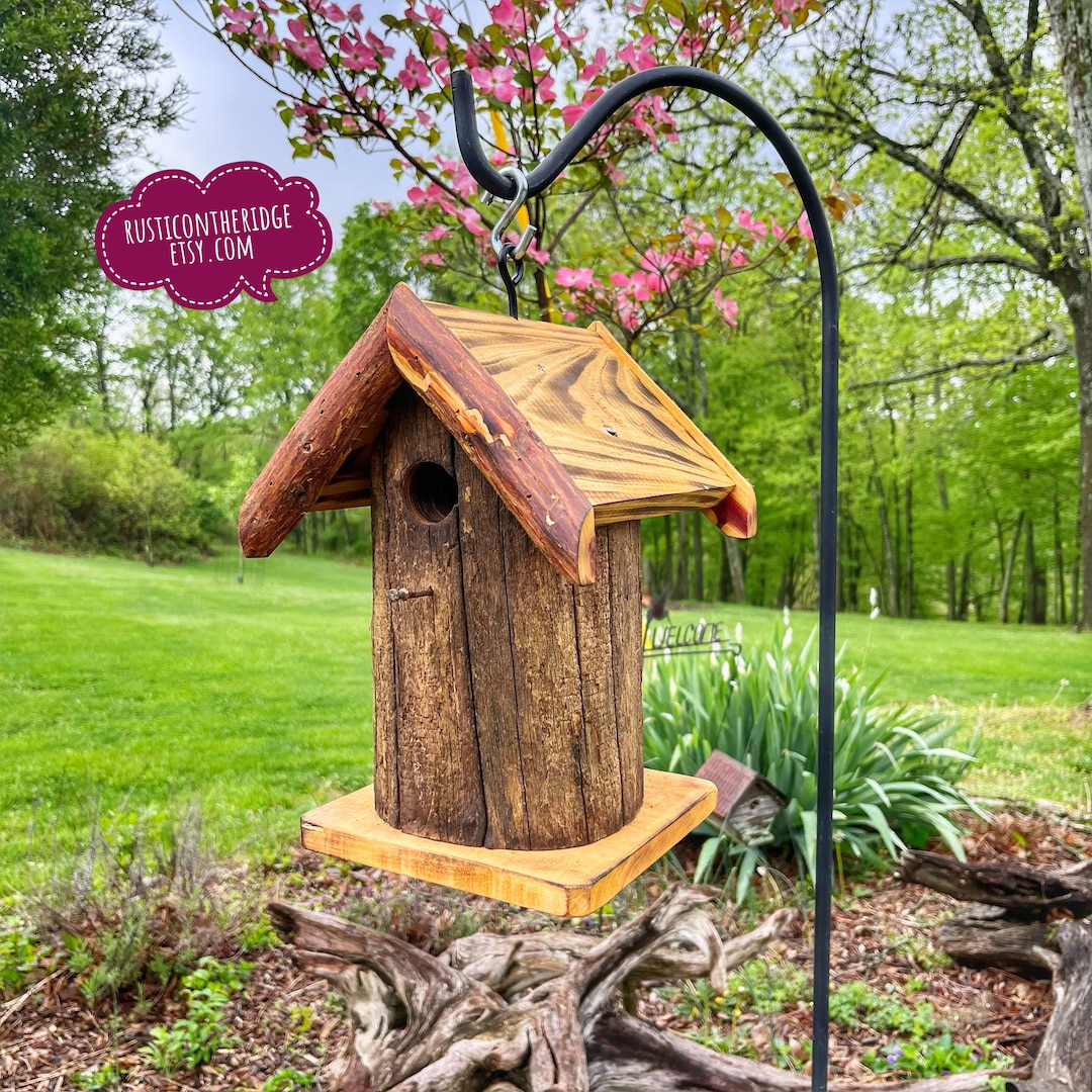 Birdhouse, Log Birdhouse, Rustic Birdhouse, Western Decor, Shabby Chic ...