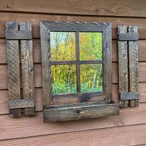 Rustic Shutter Mirror, Wall Decor, Rustic Mirror, Western Decor, Modern ...