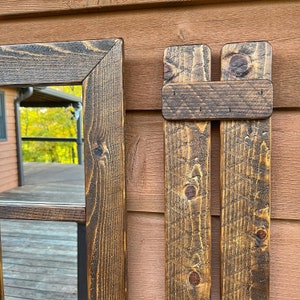 Rustic Shutter Mirror, Wall Decor, Rustic Mirror, Western Decor, Modern ...