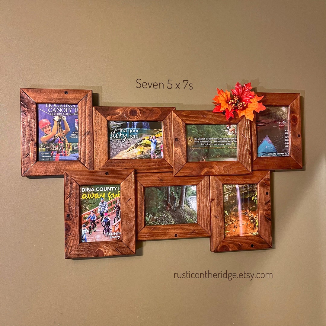 Picture Frame 5x7 Photo Collage Frame Rustic Decorwestern - Etsy