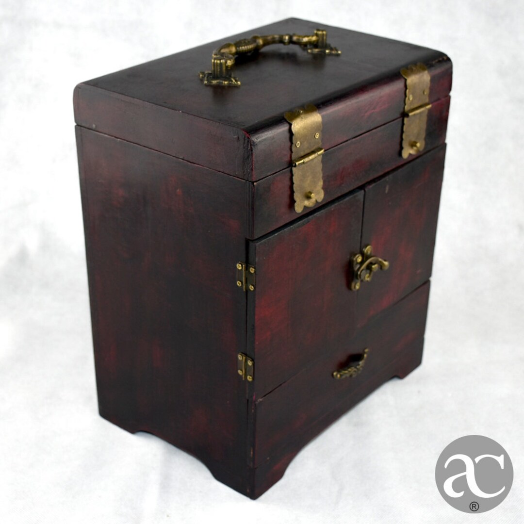 Chinese Jewel-box in Wood With Bronze Mounts - Etsy