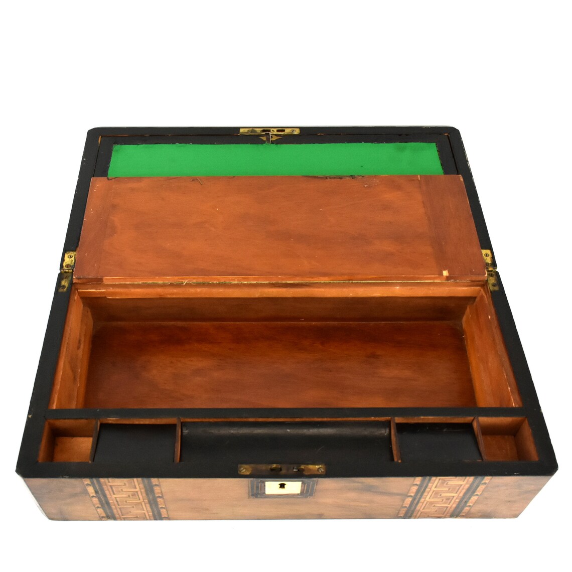 English Travel Desk, in Exotic Wood, Rosewood and With Inlays, Early ...