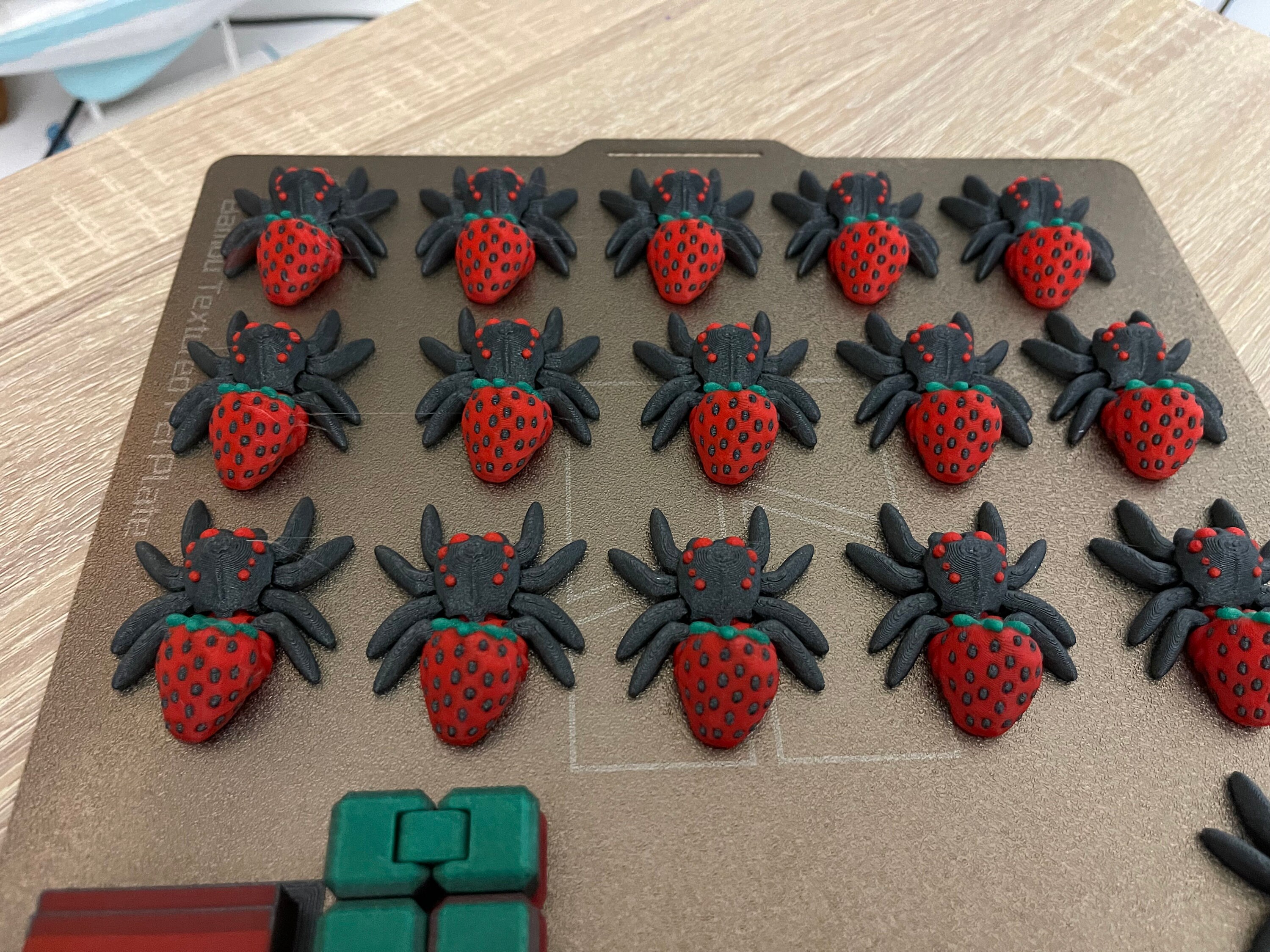 3D Printed Flexi Mini Heart or Strawberry Spider USA Made, PLA ...