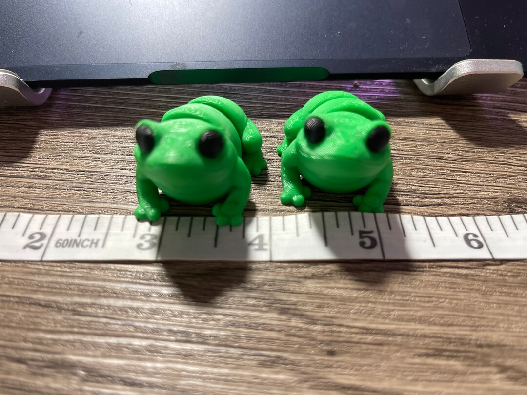 3D Printed, Mini Sized Frog Fidget, Articulated Stress Flexi Figure ...