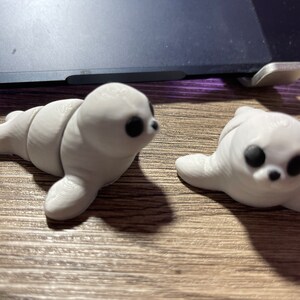 3 D Printed Mini Sized Seal Flexi Articulated Fidget Figure 2.75 Inch ...