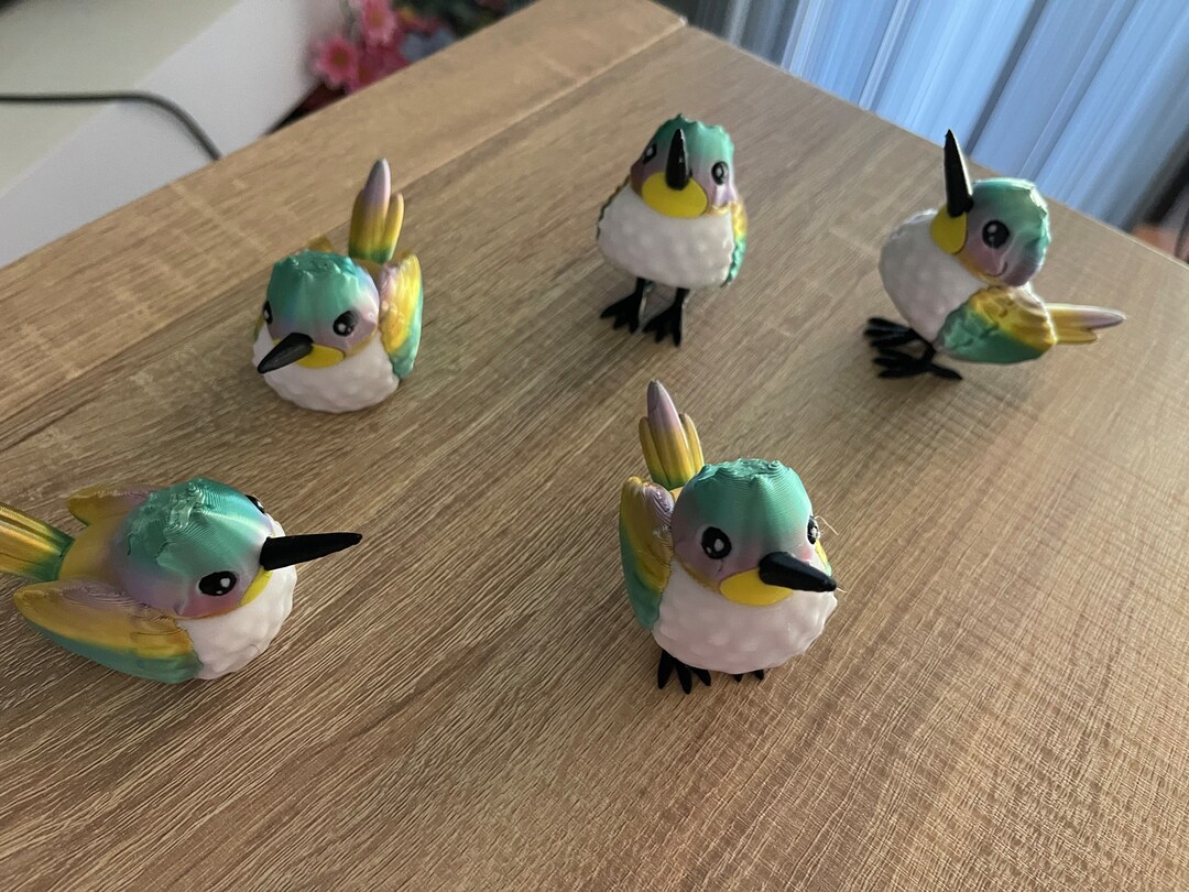 3D Printed Hummingbird With Articulated Feet USA Made, PLA Figurine ...
