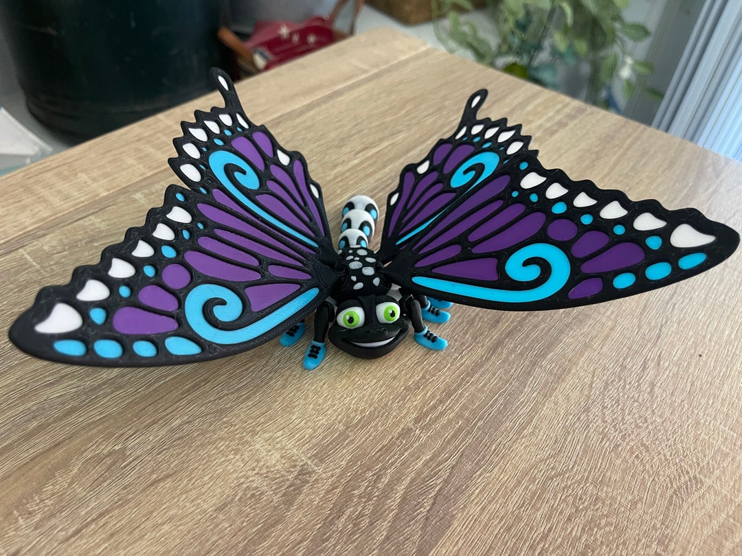 3D Printed Butterfly With Shoes Flexy Flexi USA Made, PLA Figurine - Etsy