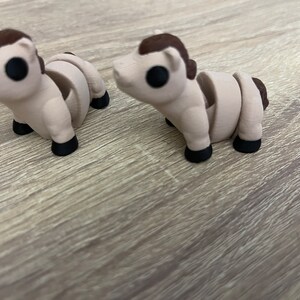 3D Printed Tiny Horse Articulated Fidget Figure USA Made, PLA, Animal ...
