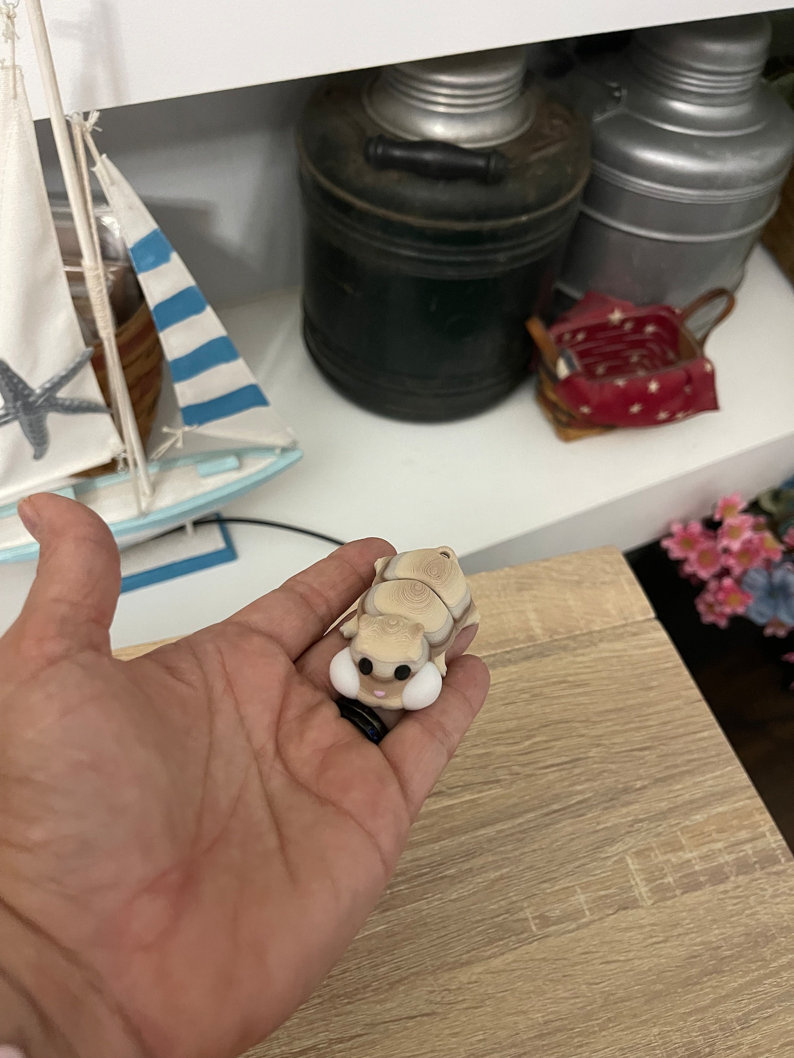 3D Printed Chubby Cheek Hamster Articulated Flexi Flexy Desk Pet Figure ...