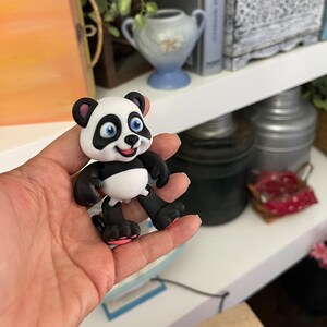 3D Printed Cute Flexy Panda USA Made, PLA Articulate Flexi Figurine ...