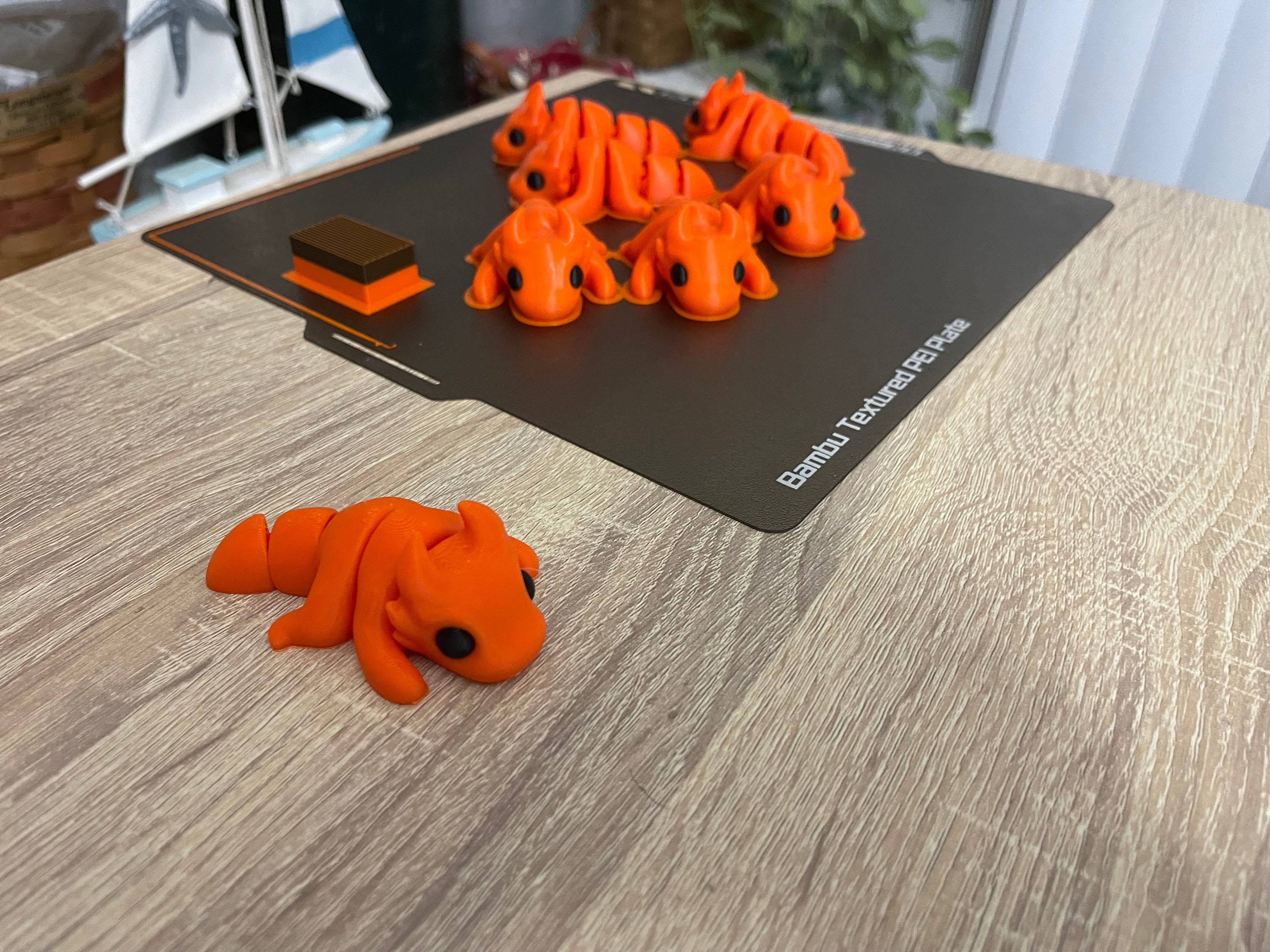 3D Printed Zou Dragon Articulated Fidget Figure USA Made, PLA, Animal ...