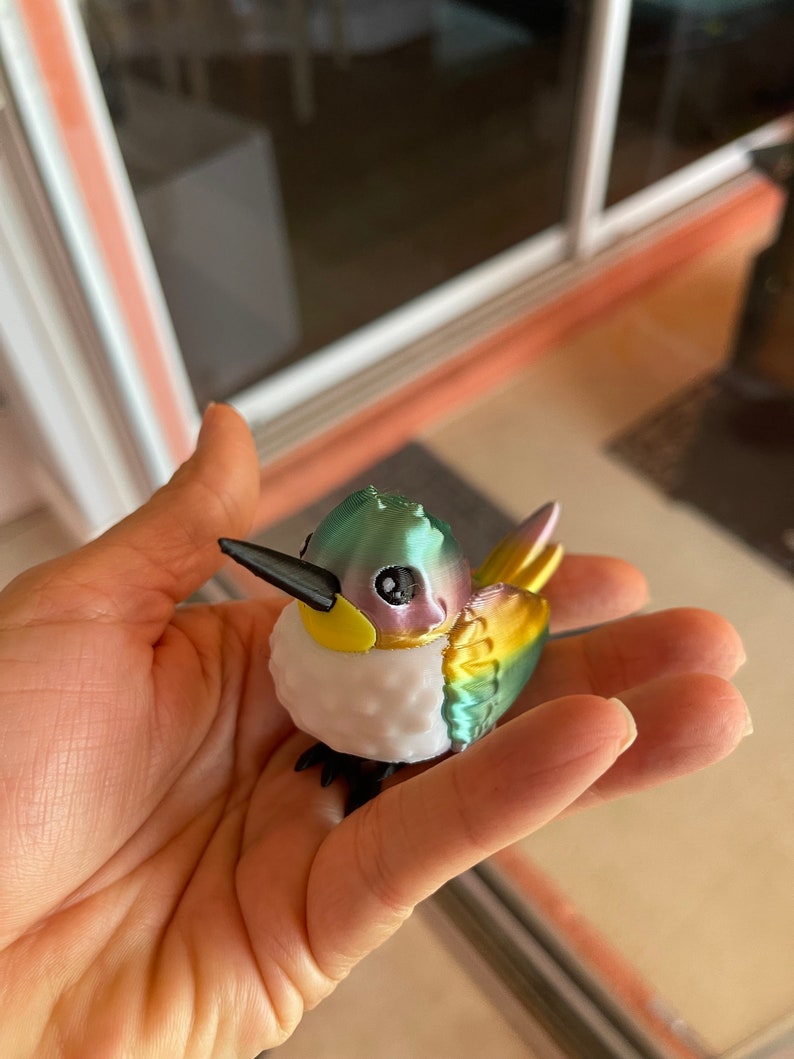 3D Printed Hummingbird With Articulated Feet USA Made, PLA Figurine ...