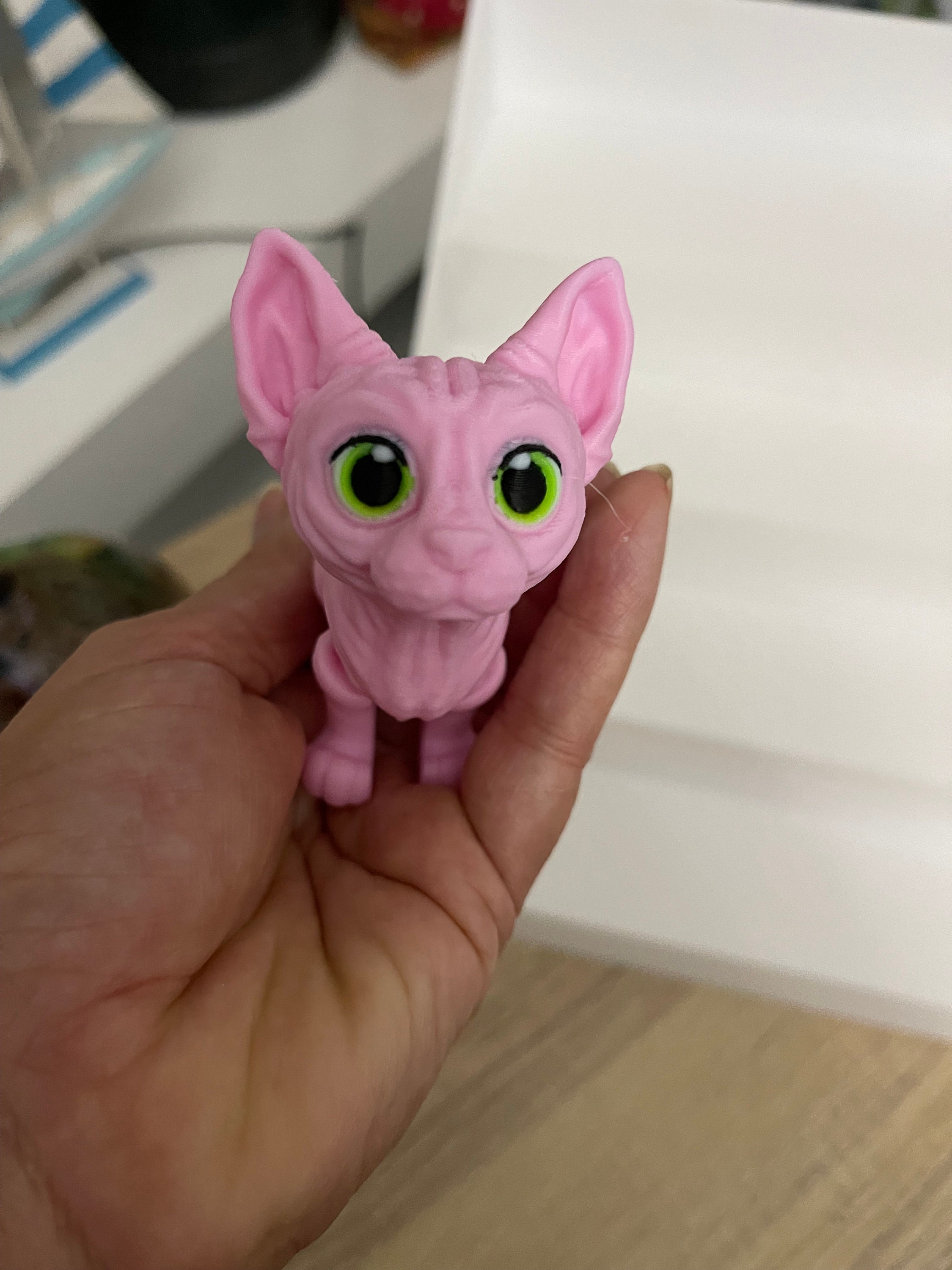 Sphynx Cat Kitten Kitty Articulated Flexi Figure 3D Printed, PLA Animal ...