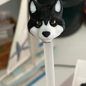 3D Printed Straw Topper in Dog, Cat or Dragon Head of Choice PLA USA ...