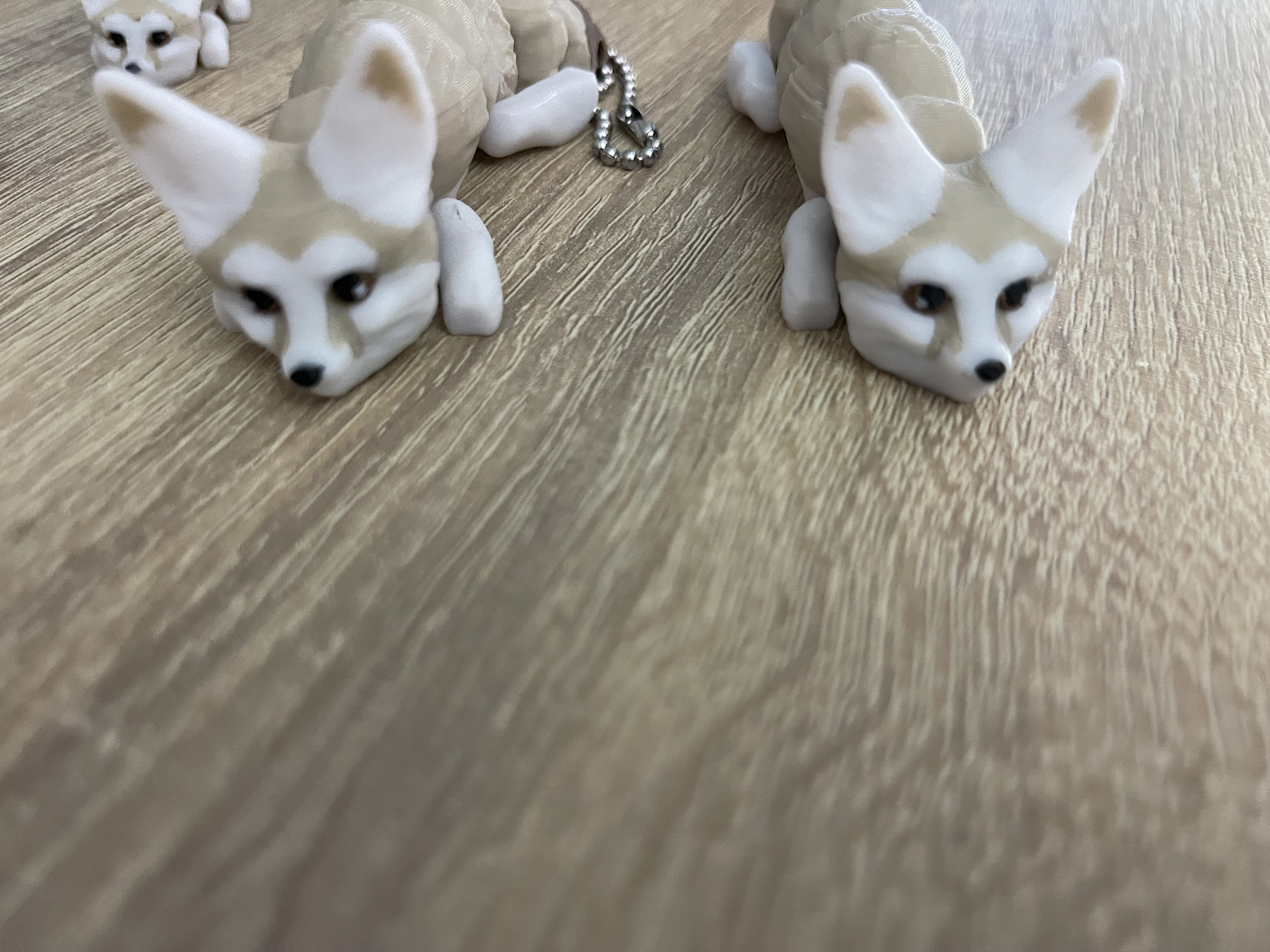 3D Printed Fennec Fox Momma or Baby Keychain Key Chain Ring USA Made ...