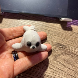 3 D Printed Mini Sized Seal Flexi Articulated Fidget Figure 2.75 Inch ...