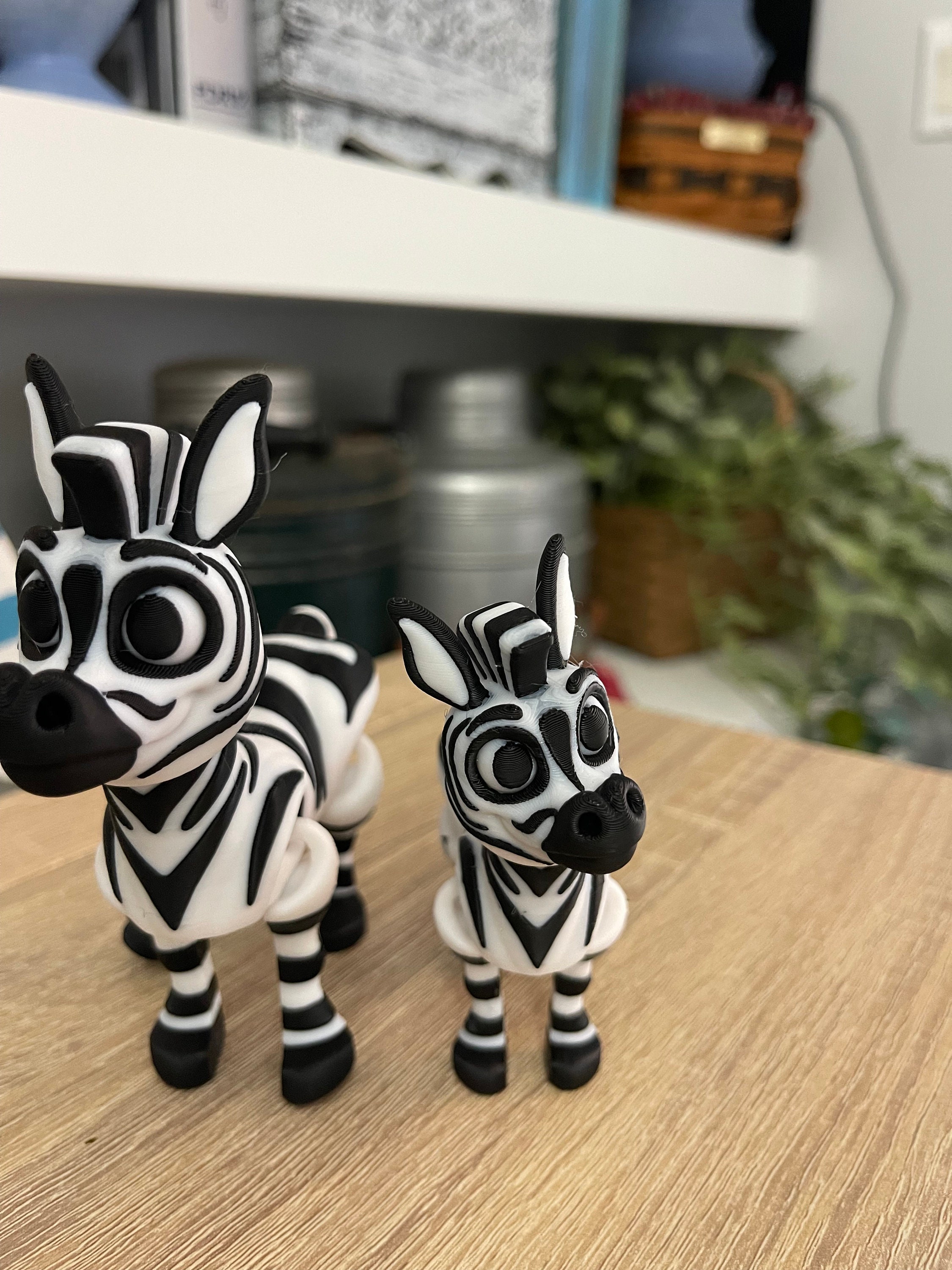 3D Printed Zebra Articulated Flexi Flexy Desk Pet Figure PLA Figurine ...