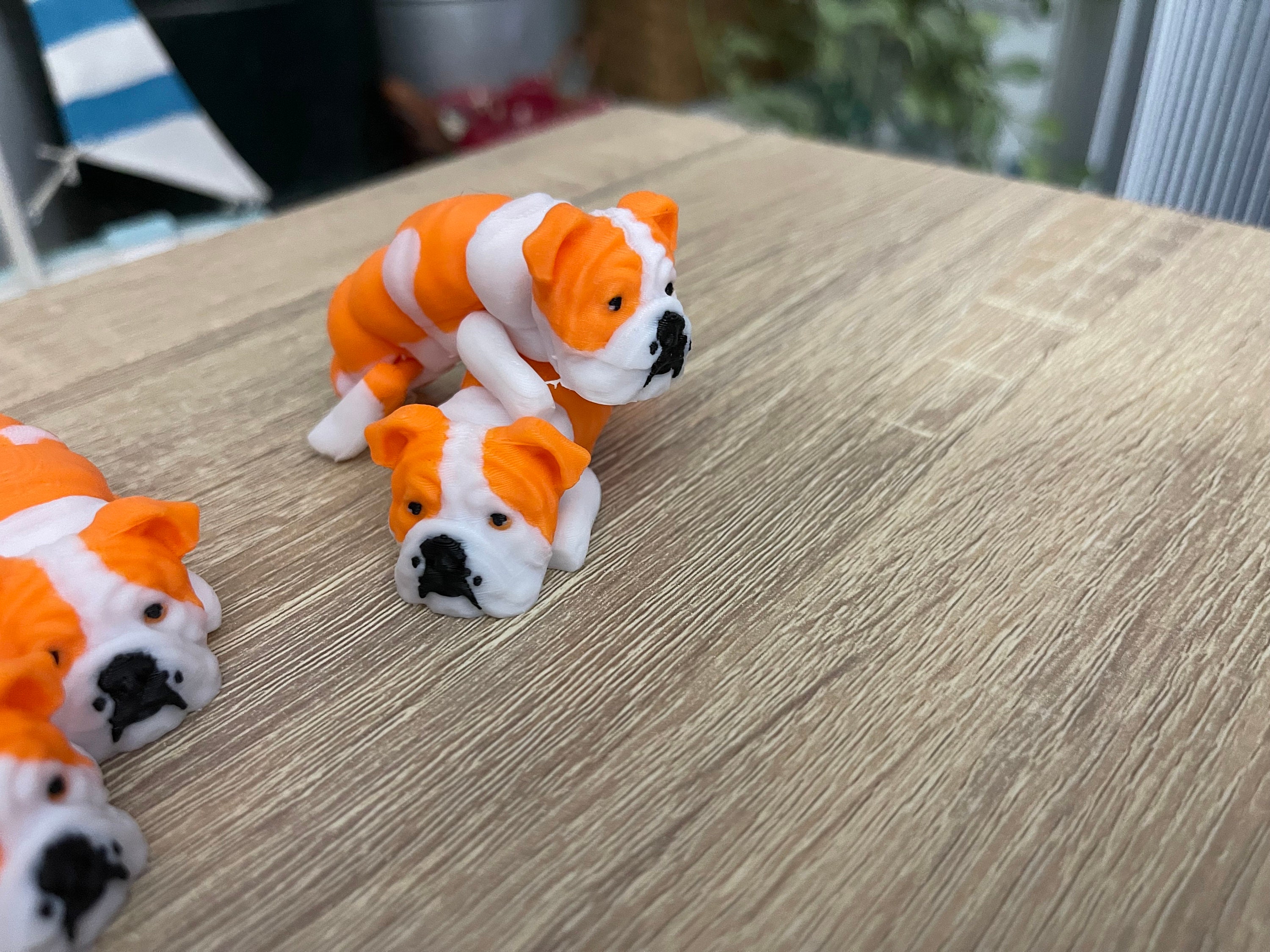 3D Printed Mama Sized Bulldog Dog Articulated Fidget Figure USA Made ...