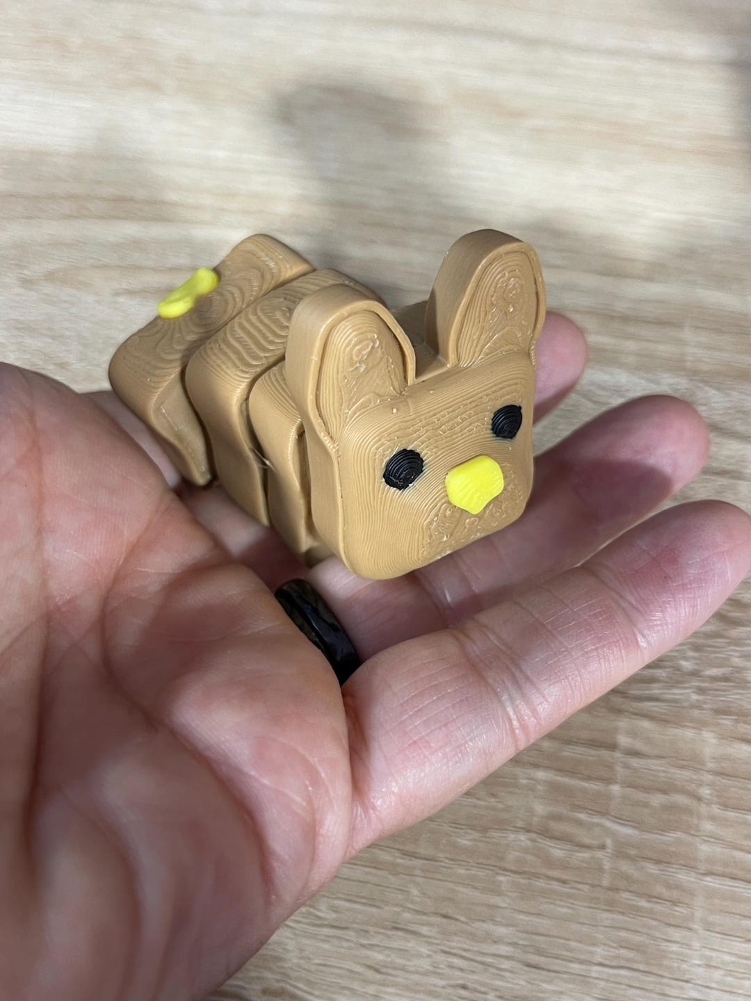 3D Printed Frenchie Toast Mini Pocket Friend Articulated Flexi Flexy ...