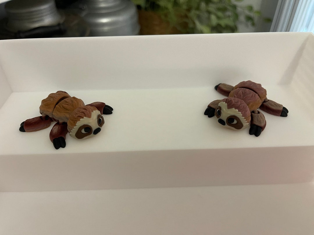 3D Printed Sloth With Keychain Keyring Hole Articulated Flexi Flexy ...