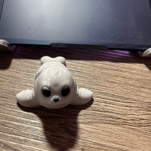 3 D Printed Mini Sized Seal Flexi Articulated Fidget Figure 2.75 Inch ...