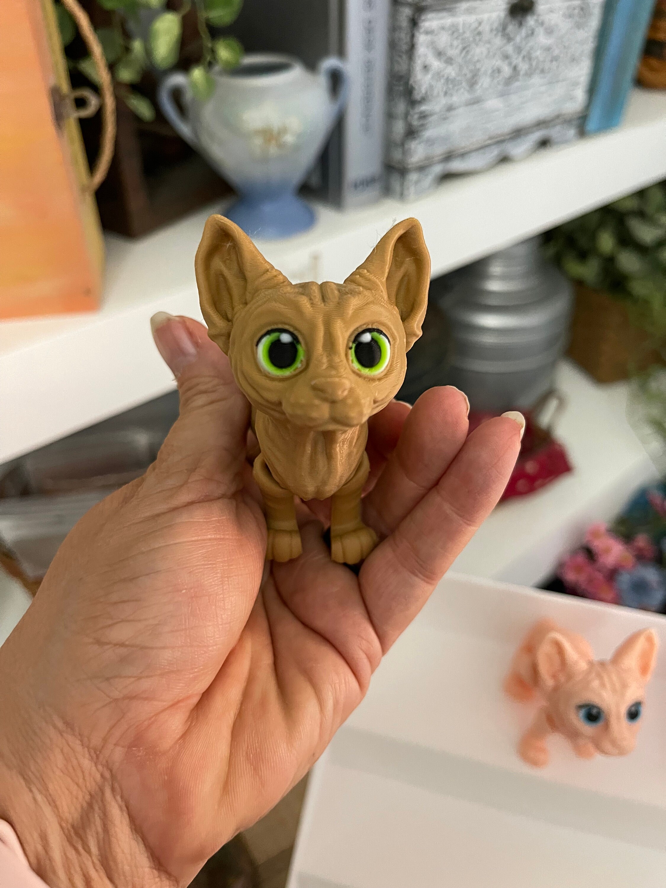 Sphynx Cat Kitten Kitty Articulated Flexi Figure 3D Printed, PLA Animal ...