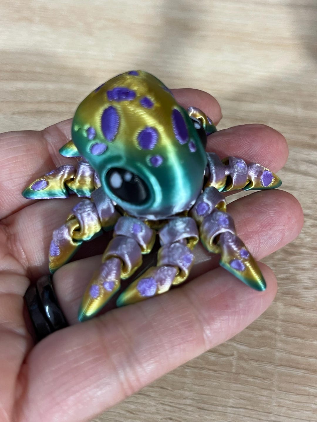 3D Printed Flexi Octopus Mini Pocket Friend USA Made, PLA Figurine ...