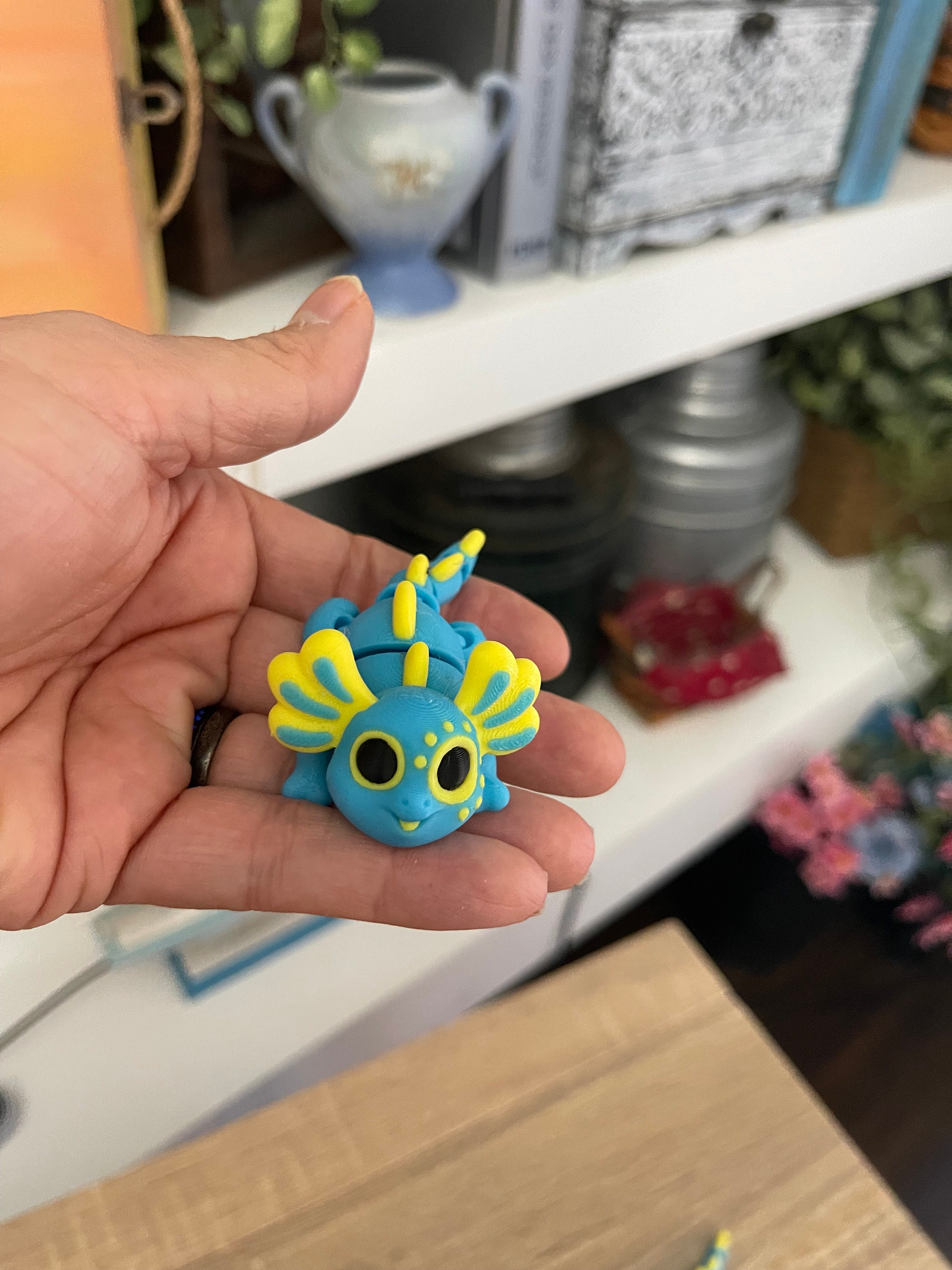 3D Printed Baby Axolotl Articulated Flexi Flexy Desk Pet Figure PLA ...