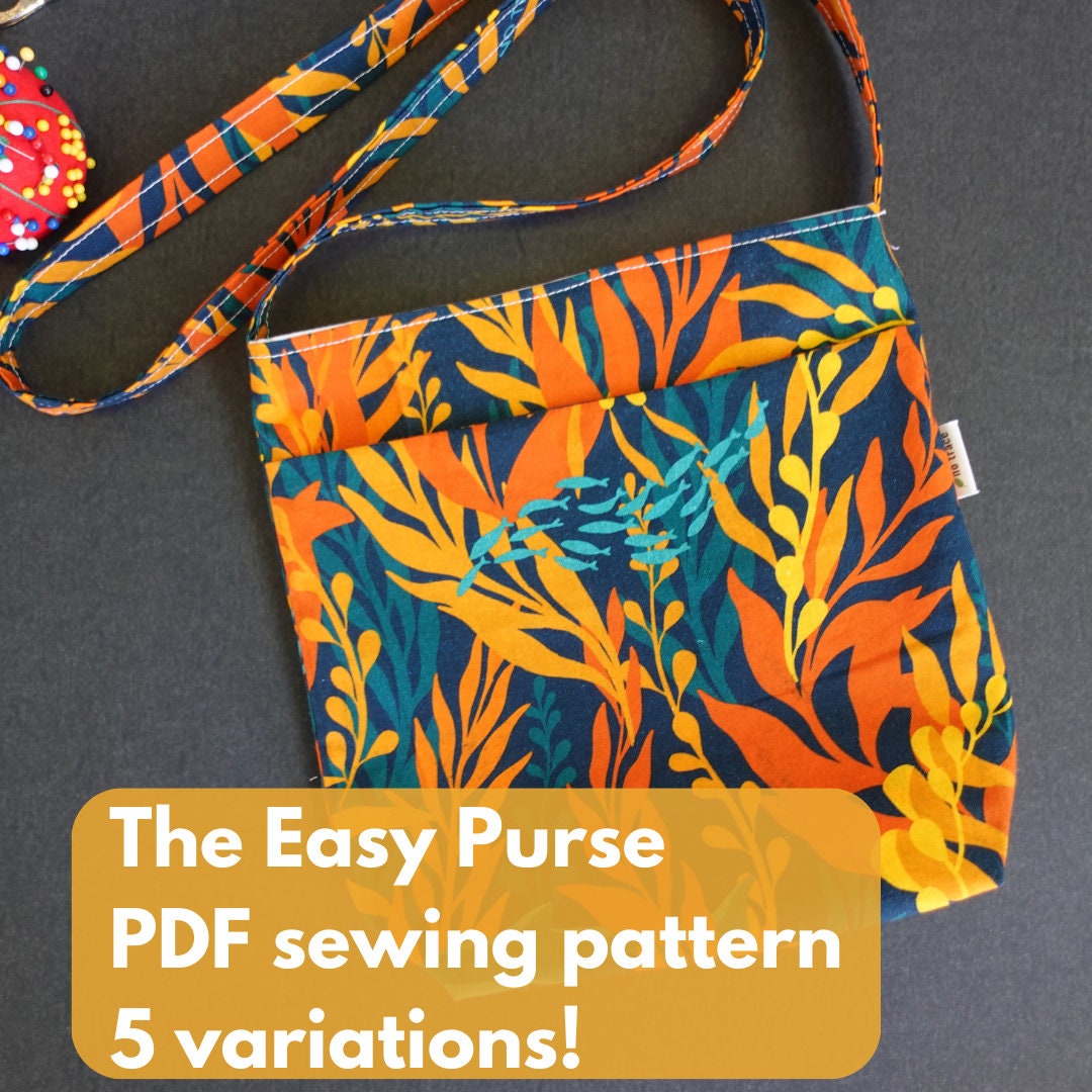 PDF Sewing Pattern. Easy Purse With 5+ Variations. Beginner Purse ...