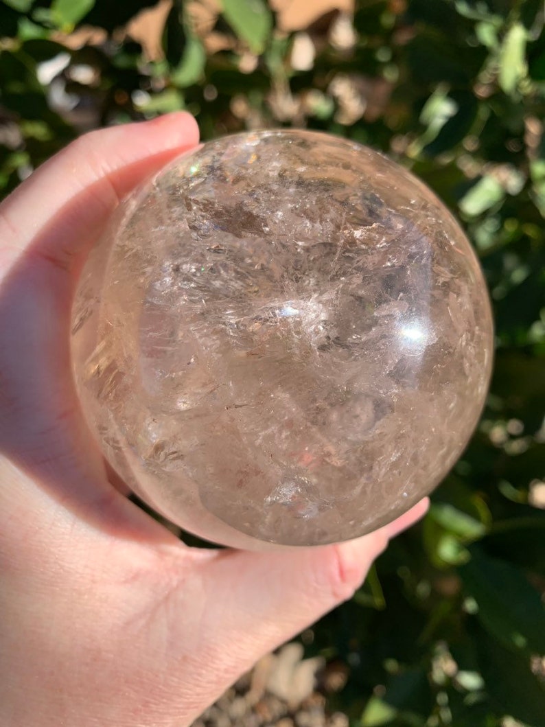 Boule de cristal de quartz fumé / Protection / Pierre de - Etsy France