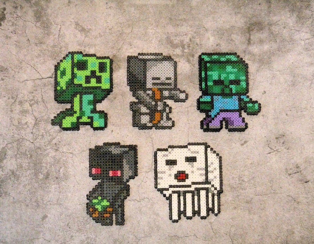 Minecraft Kawaii Pixel Mob Fridge Magnets - Wall Art - Home Decor ...