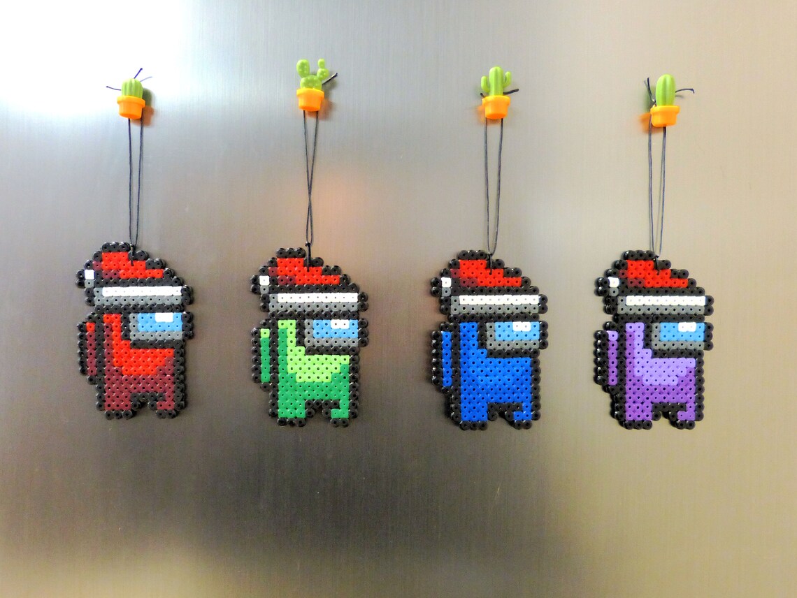 Among Us Christmas Ornaments Set of 4 | Etsy