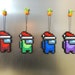 Among Us Christmas Ornaments Set of 4 - Etsy