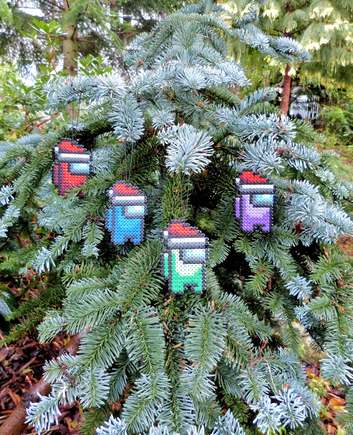 Among Us Christmas Ornaments Set of 4 | Etsy