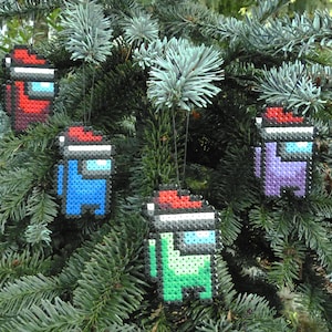 Among Us Christmas Ornaments Set of 4 - Etsy