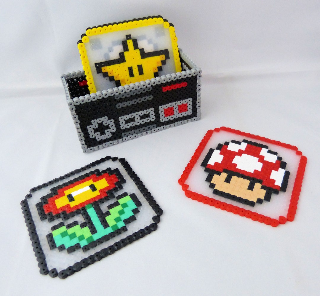 Mario Coaster Set - Retro Gaming Home Decor - Oldschool Video Game ...