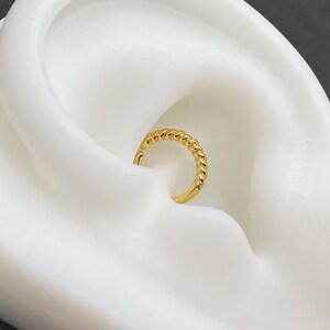 14K Gold Plated, Daith Jewelry, Daith Hoop, Daith Piercing, Daith ...