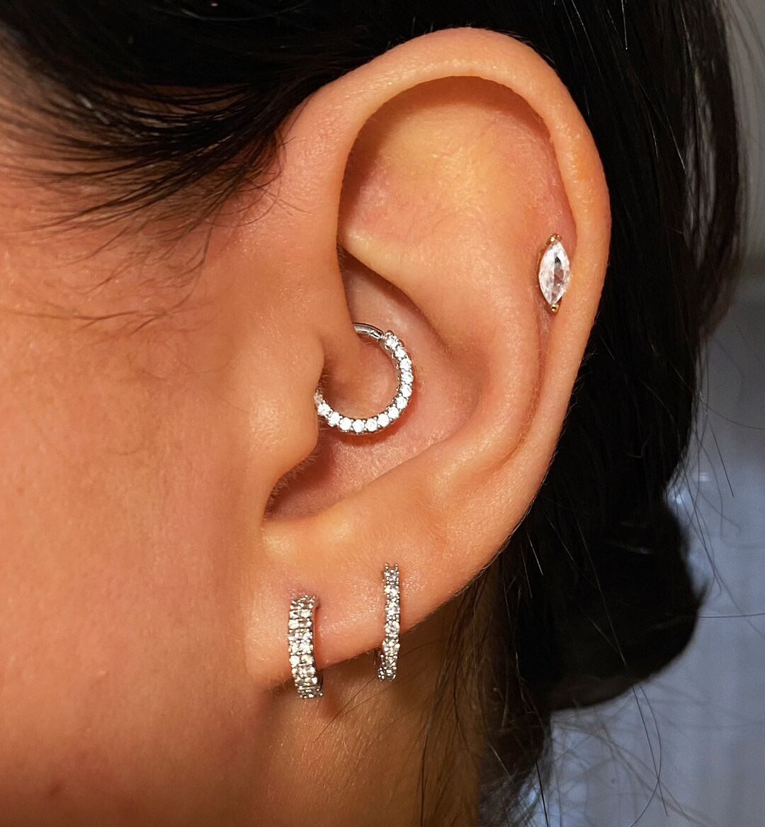 Cartilage Piercing Stud, Cartilage Earring Stud, Conch Piercing, Labret ...