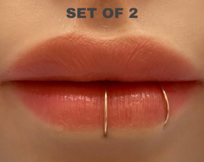 Double Lip Ring - Fake Lip Ring -gold, Silver, Rose Gold. - Etsy Canada