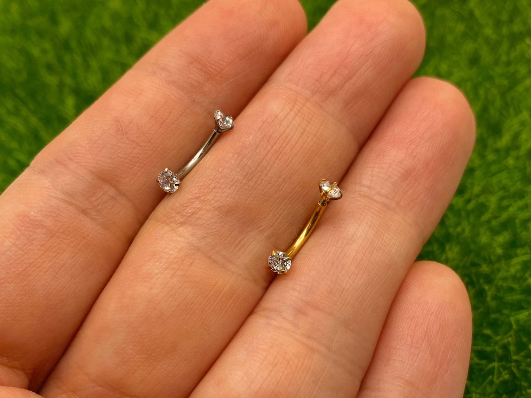 Round CZ/16G Rook Piercing, Rook Piercing Jewelry, Rook Earring, Rook ...