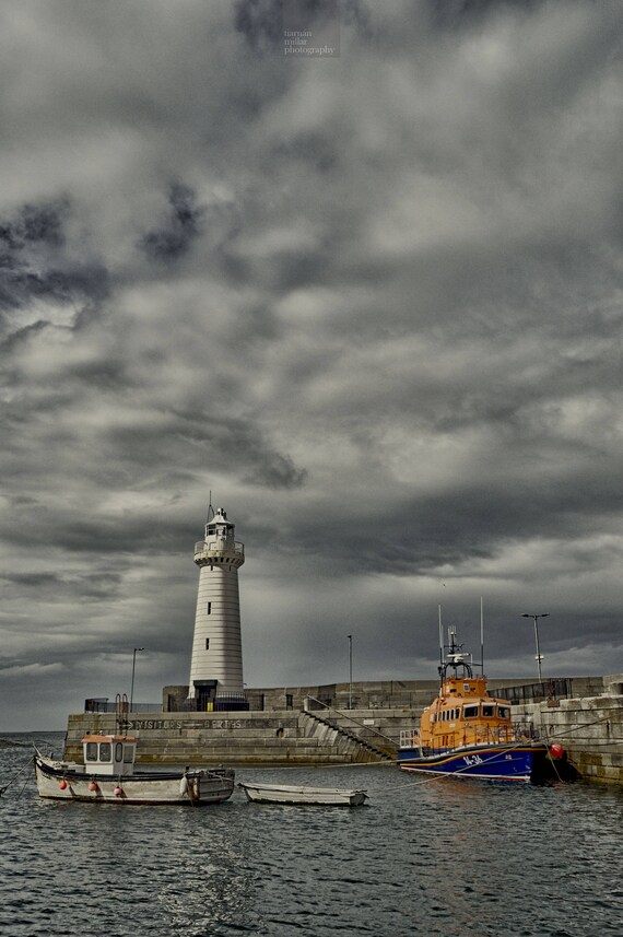 A4 Donaghadee Harbour Painting Watercolor Art & Collectibles etna.com.pe