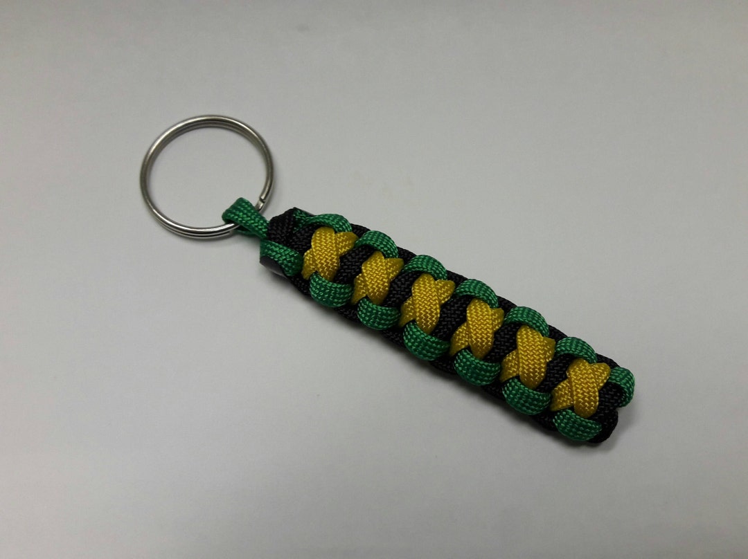Jamaica Key Chain, Jamaica Key Ring, Jamaica Paracord Key Chain. - Etsy