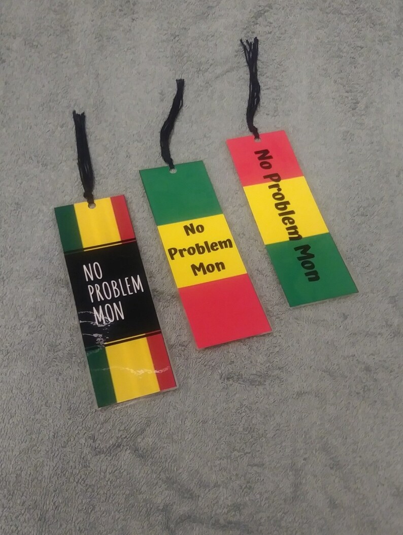 No Problem Mon Rasta Bookmarks Laminated Bookmarks - Etsy