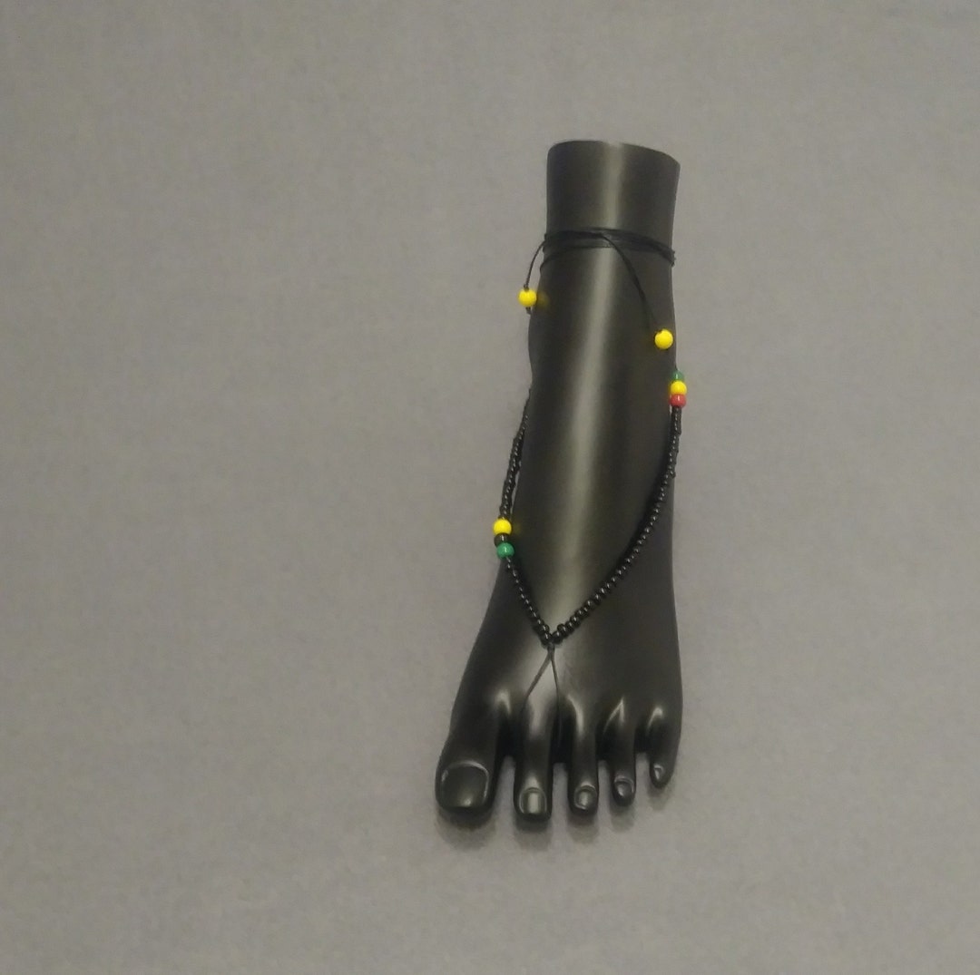 Rasta Barefoot Sandals Jamaica Barefoot Sandals Beaded Barefoot Sandals ...