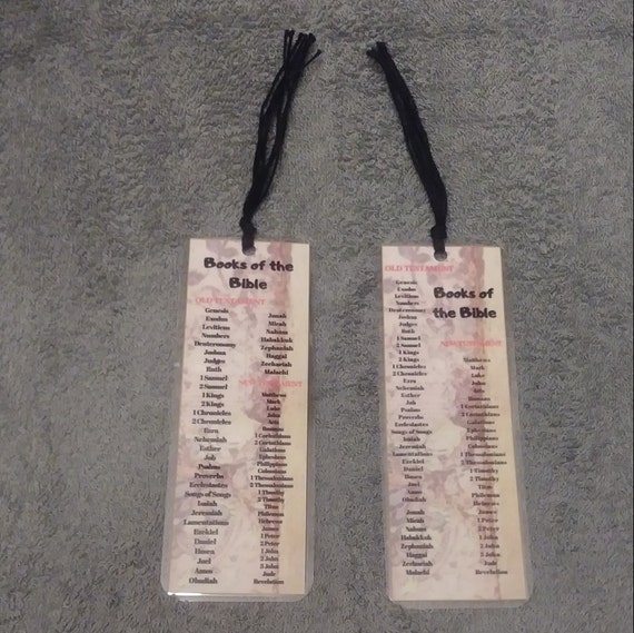 Books of the Bible Bookmarks Laminated Bookmarkers - Etsy