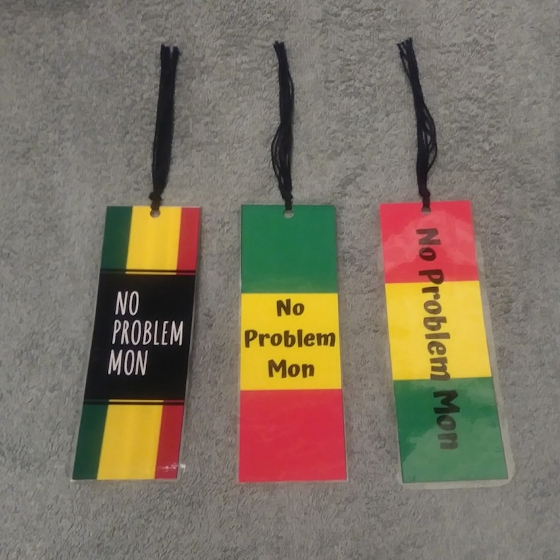 No Problem Mon Rasta Bookmarks Laminated Bookmarks - Etsy